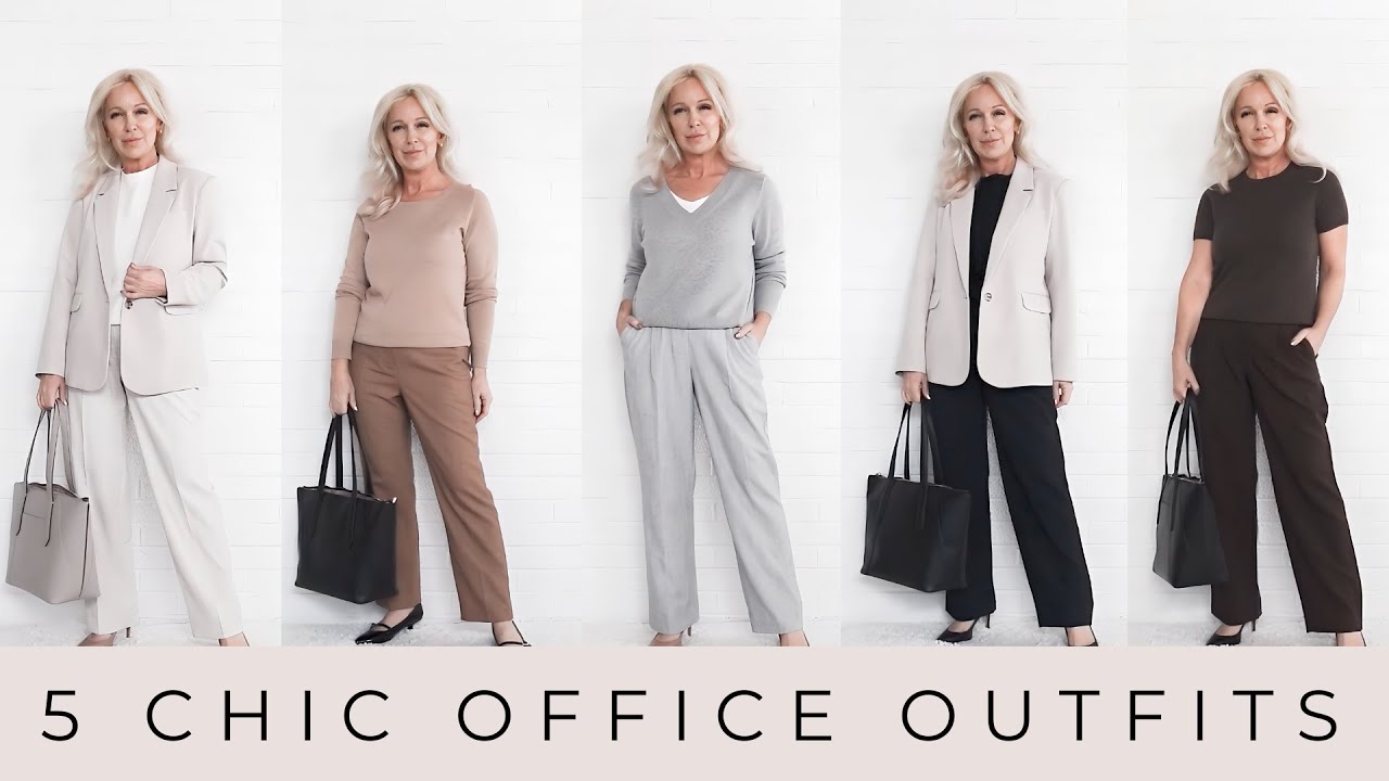 Midlife Women: 5 Days of CHIC Work Outfits! - YouTube