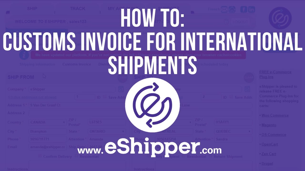 How To: Customs Invoice for International Shipments - YouTube