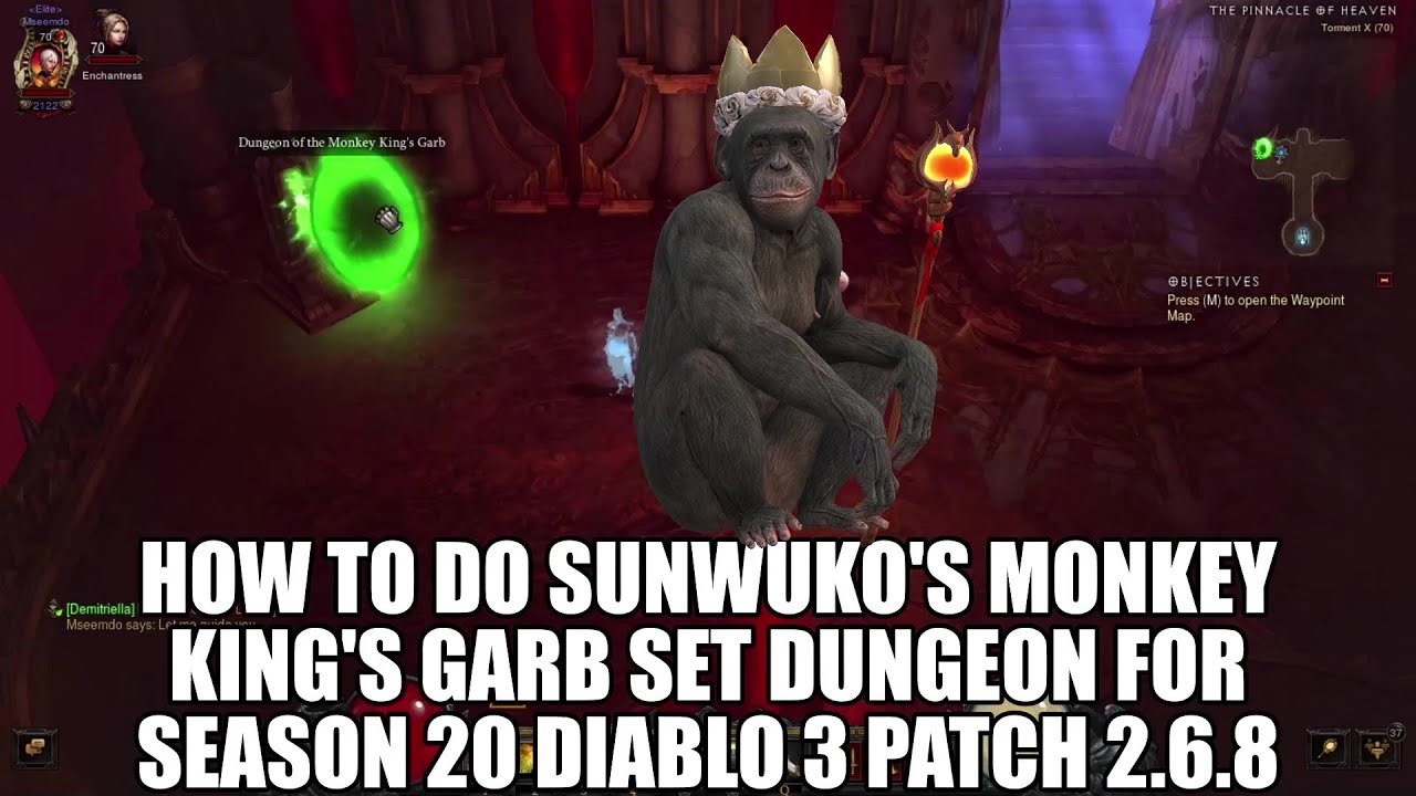 SUNWUKO'S SET DUNGEON MONKEY KING'S GARB GUIDE - YouTube