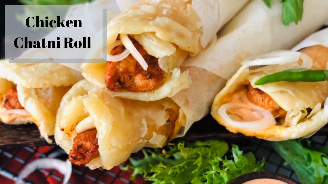CHICKEN CHATNI ROLL #rolls #karachirolls #puriparatha - YouTube