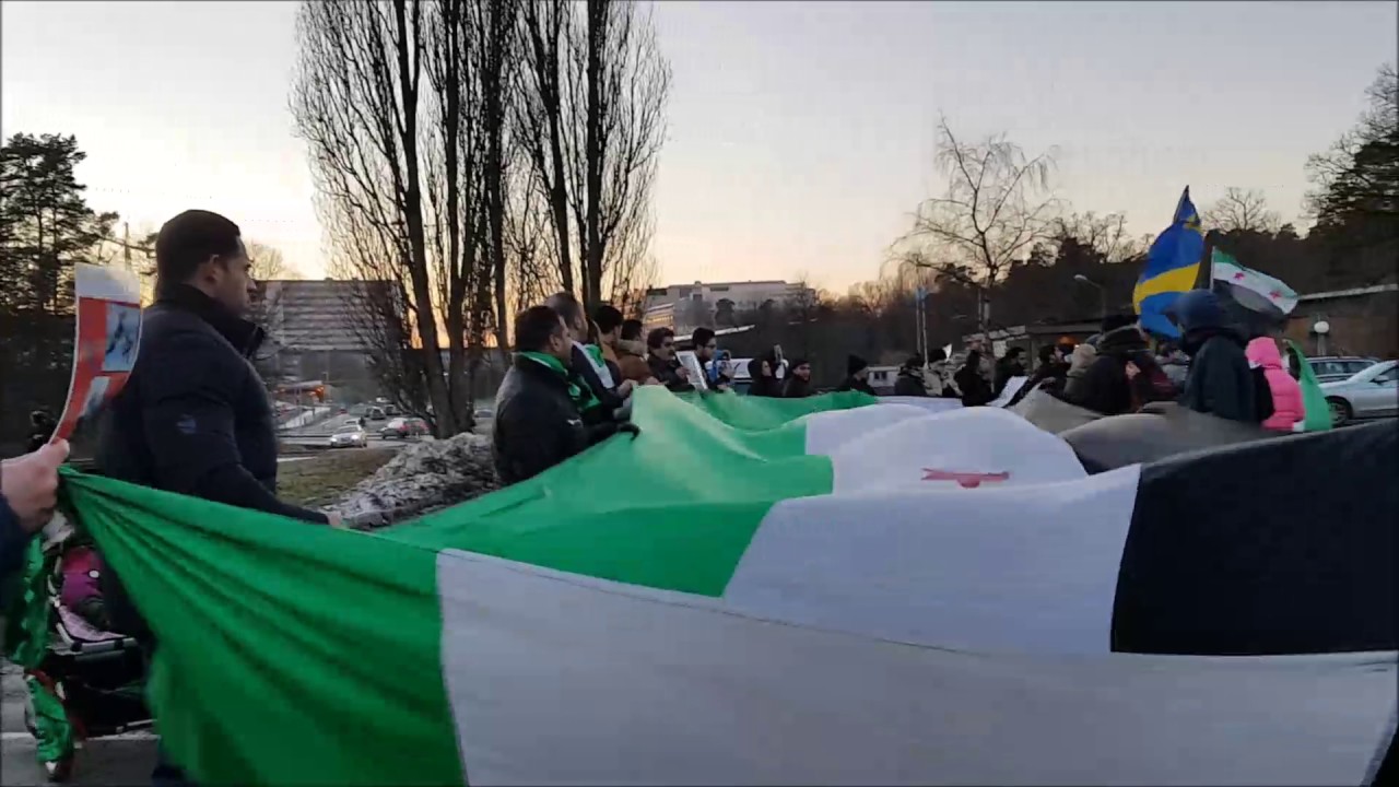 Syrian Embassy in Stockholm: #SaveSyria! #FreeSyria! - YouTube