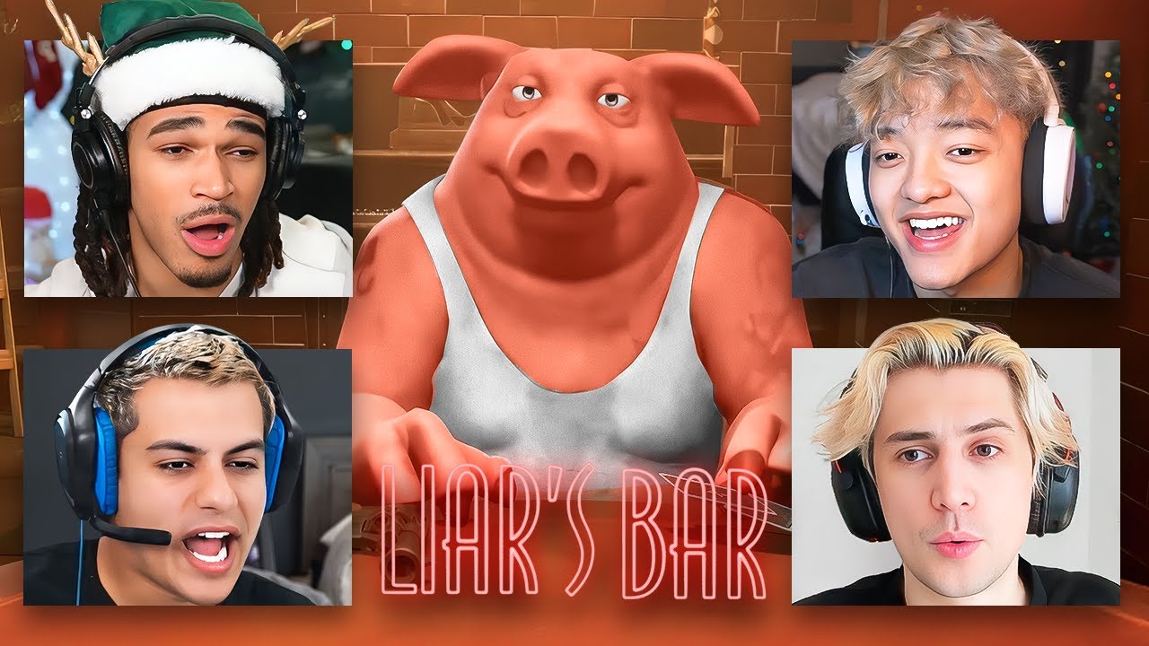 Max, Jason, Stable Ronaldo & xQc Play LIAR'S Bar.. - YouTube