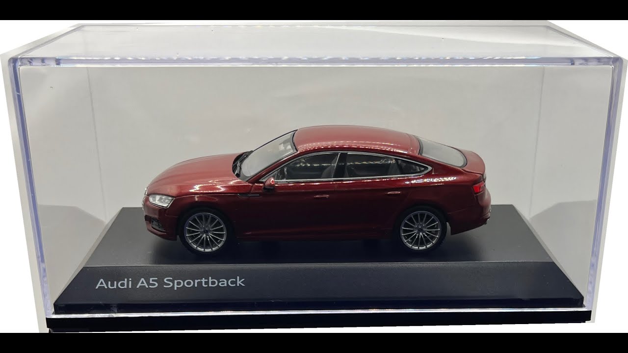 Audi A5 Sportback in matador red, 1:43 scale diecast car model made by ...