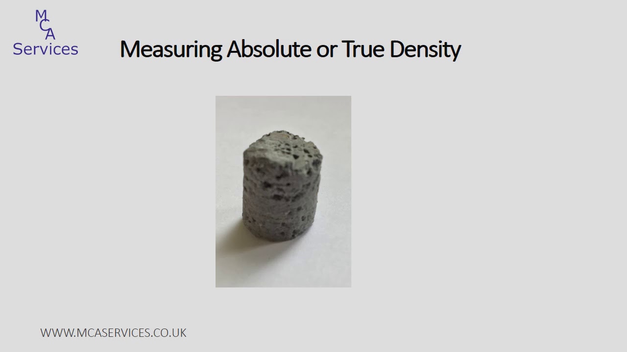 How to measure absolute / true density by gas pycnometry - YouTube