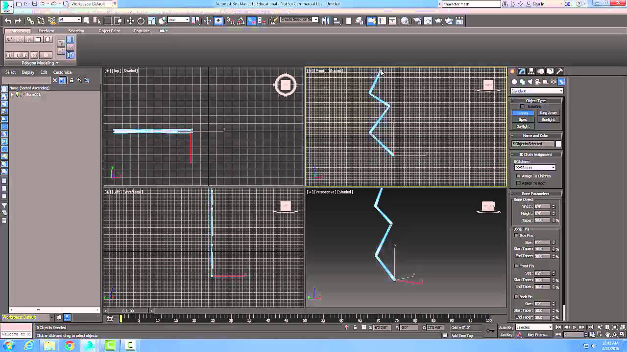 3ds Max 15-13 Creating Bones System - YouTube