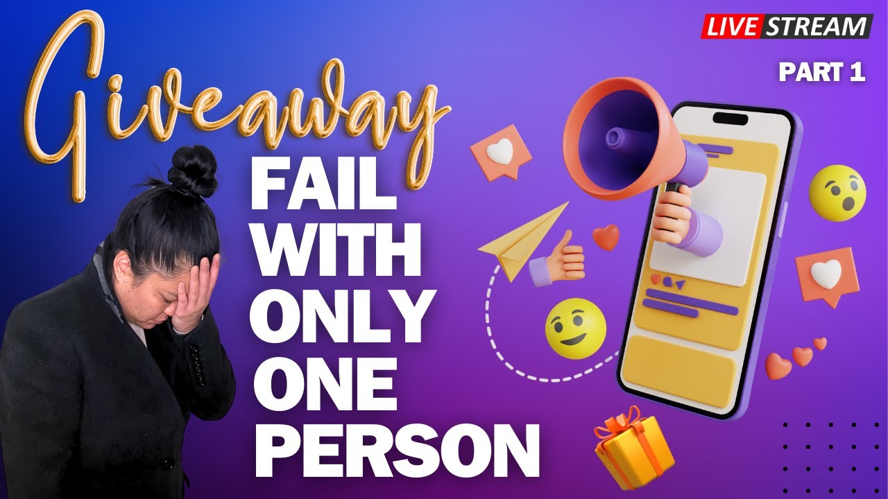 Livestream Giveaway Fail with One Person Only - HILARIOUS ENDING - YouTube
