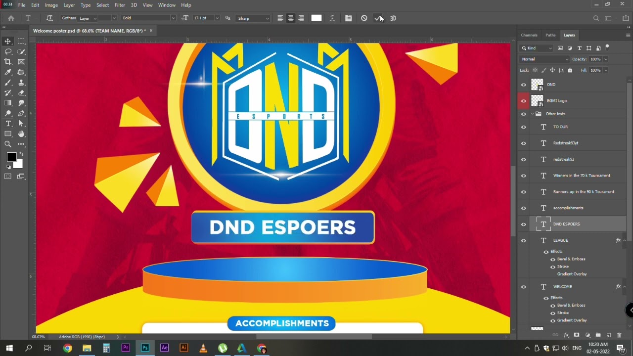 Free Welcome Poster Template PSD For BGMI | Adobe Photoshop - YouTube