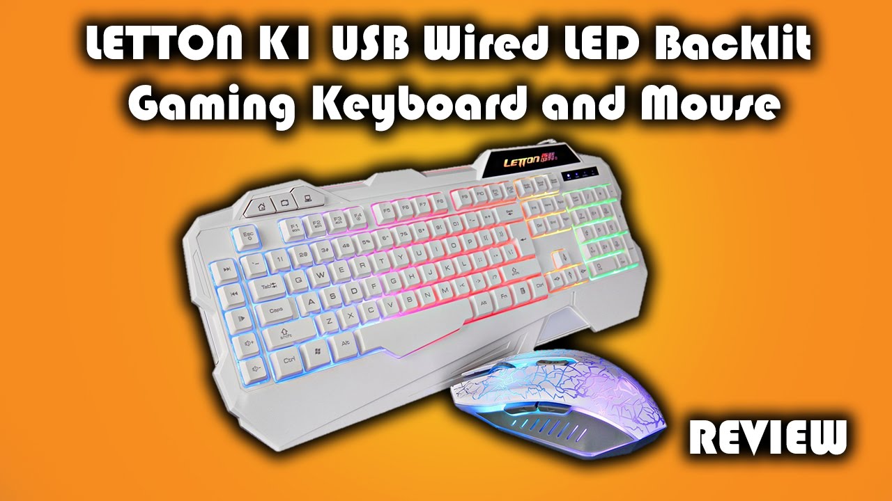 LETTON K1 USB Wired LED Backlit Gaming Keyboard and Mouse Review - YouTube