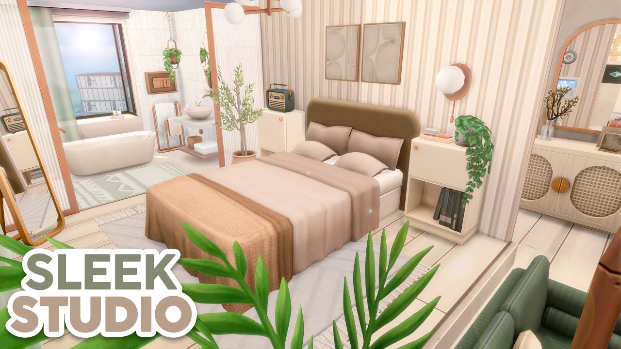 Sleek Studio Apartment // The Sims 4 Speed Build: Apartment Renovation ...