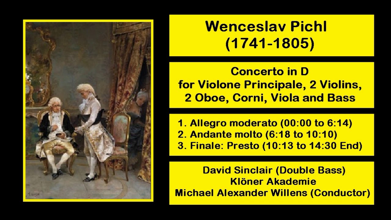 Wenceslav Pichl (1741-1805) - Concerto in D for Violone Principale ...