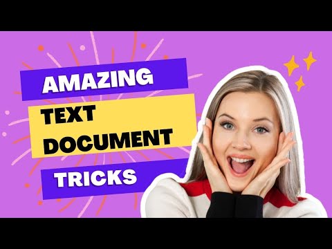 Text Document tricks - YouTube