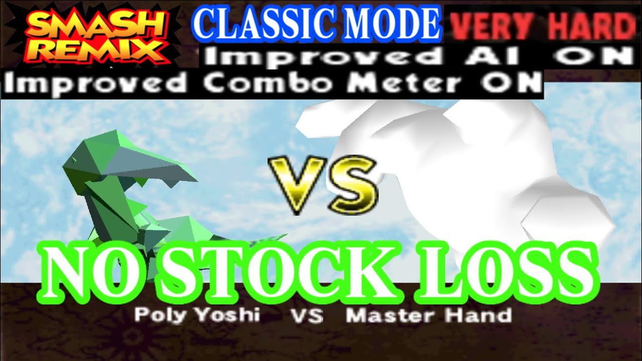 Smash Remix - Classic Mode Gameplay with Polygon Yoshi (VERY HARD) No ...