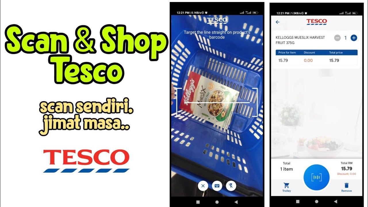 [eng] Cara Guna Scan&Shop Tesco, scan barang sendiri, jimat masa ...