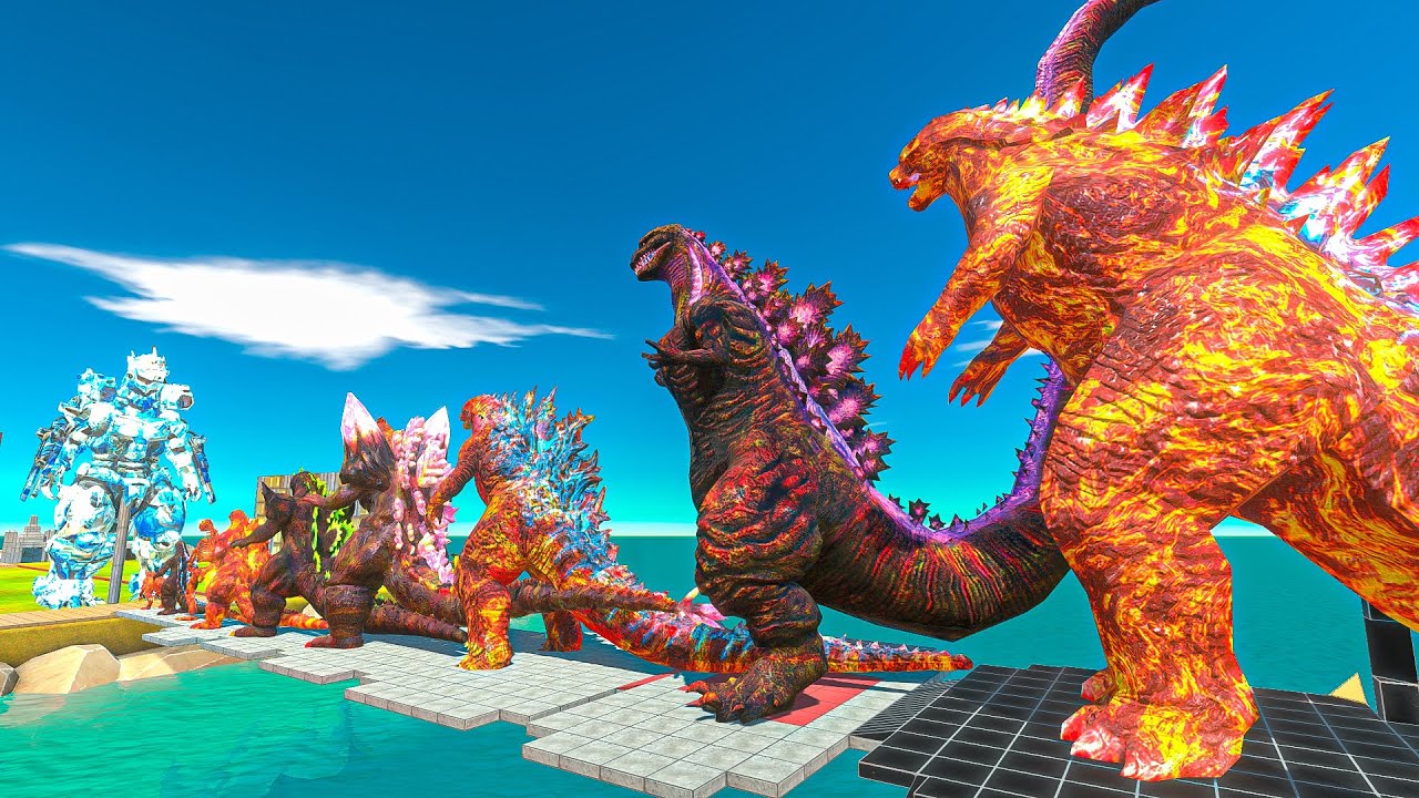 Evolution of FIRE GODZILLA Size Comparison vs Evolution of ICE ...