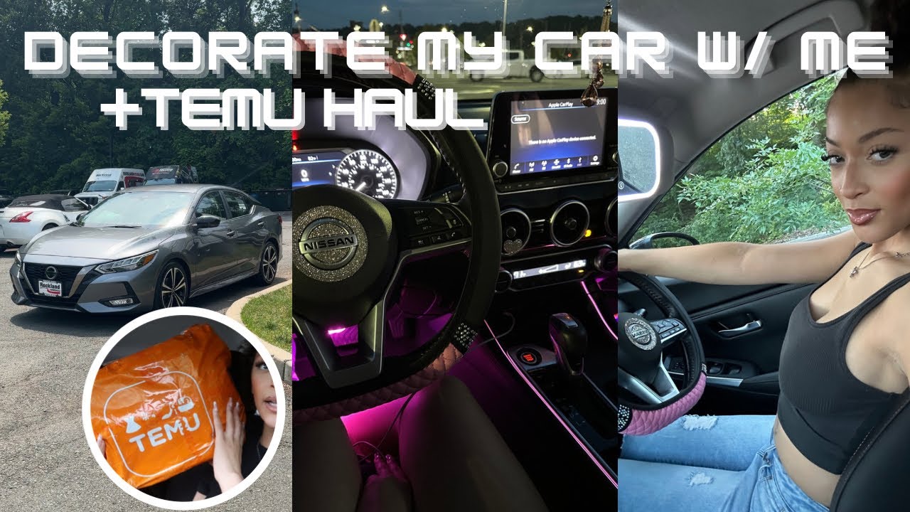 DECORATE MY CAR WITH ME + CAR TOUR + TEMU HAUL - YouTube