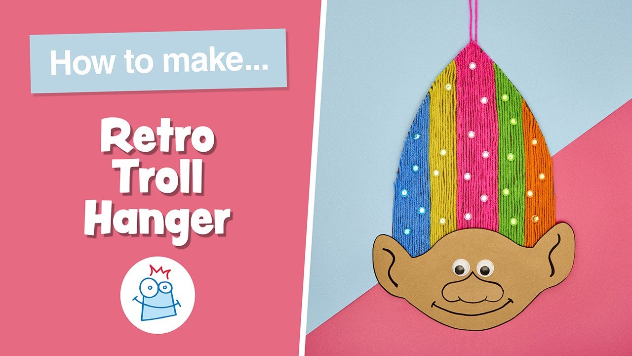 How To Make A Retro Troll Hanging Decoration | Baker Ross - YouTube
