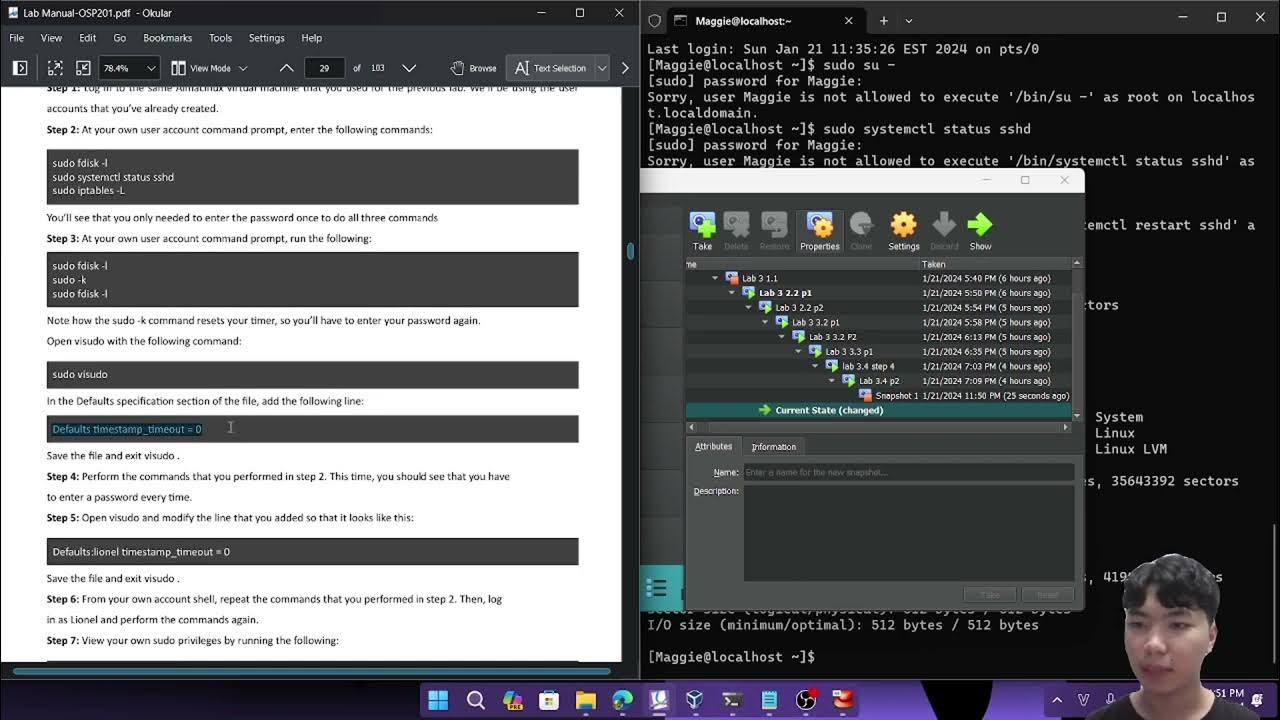 [FPTU - OSP201] LAB 3 Securing administrative and normal user accounts - YouTube