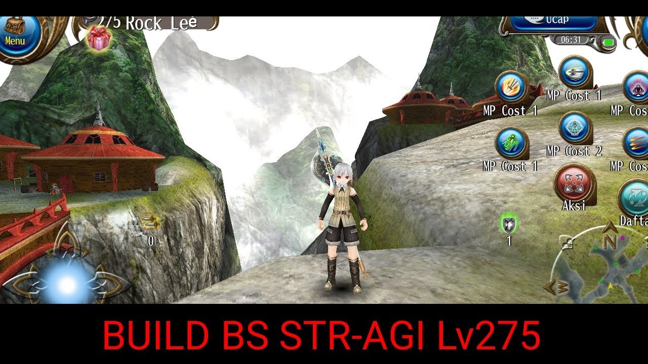 Build BS STR-AGI Lv 275, craft 2h & hb Toram Online - YouTube