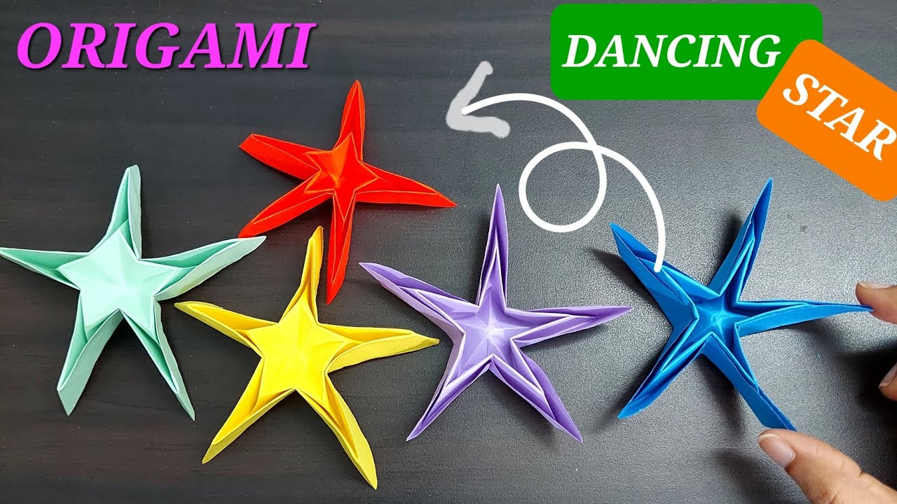 HOW TO MAKE ORIGAMI DANCING STAR/PAPER TOY - YouTube