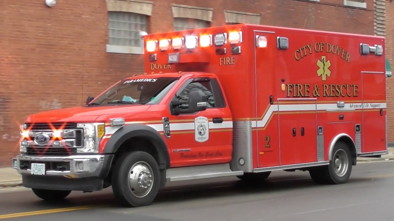 Dover, NH Fire Department Ambulance 2 Responding - YouTube