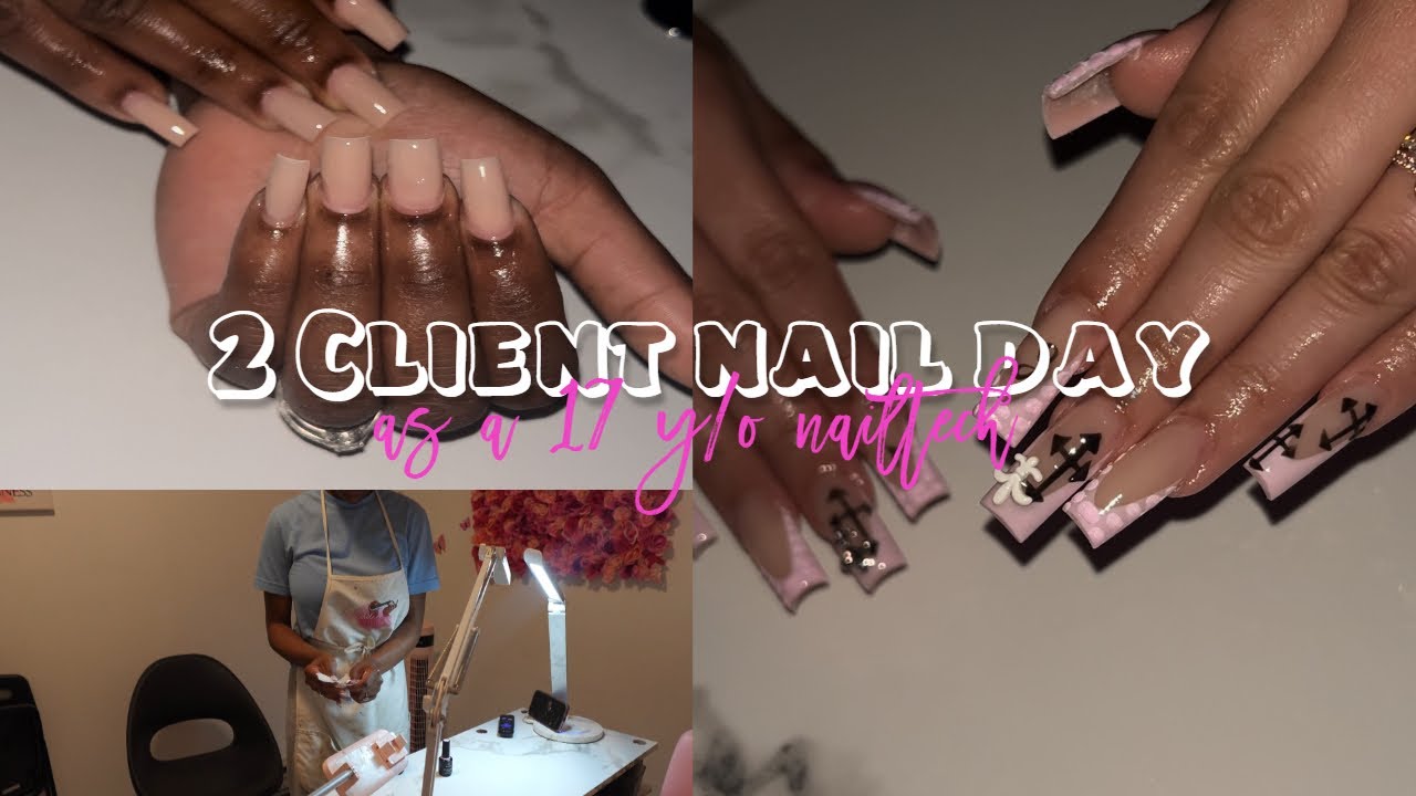 Day In The Life of A 17 y/o Nail Tech (slow edition): 2 clients | Lexaa ...