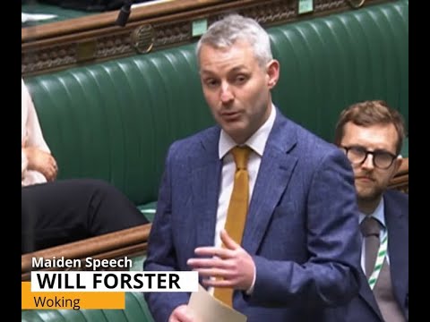 Will Forster MP - Maiden Speech - 4th September 2024 - YouTube
