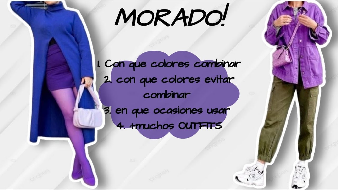 Como combinar ropa de COLOR MORADO (+ MUCHOS OUTFITS para mujer) - YouTube