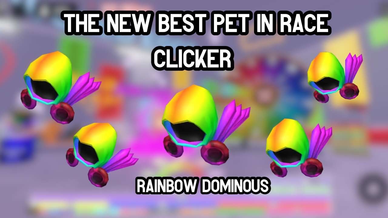 The New Best Pet In Race Clicker( Rainbow Dominus) - YouTube