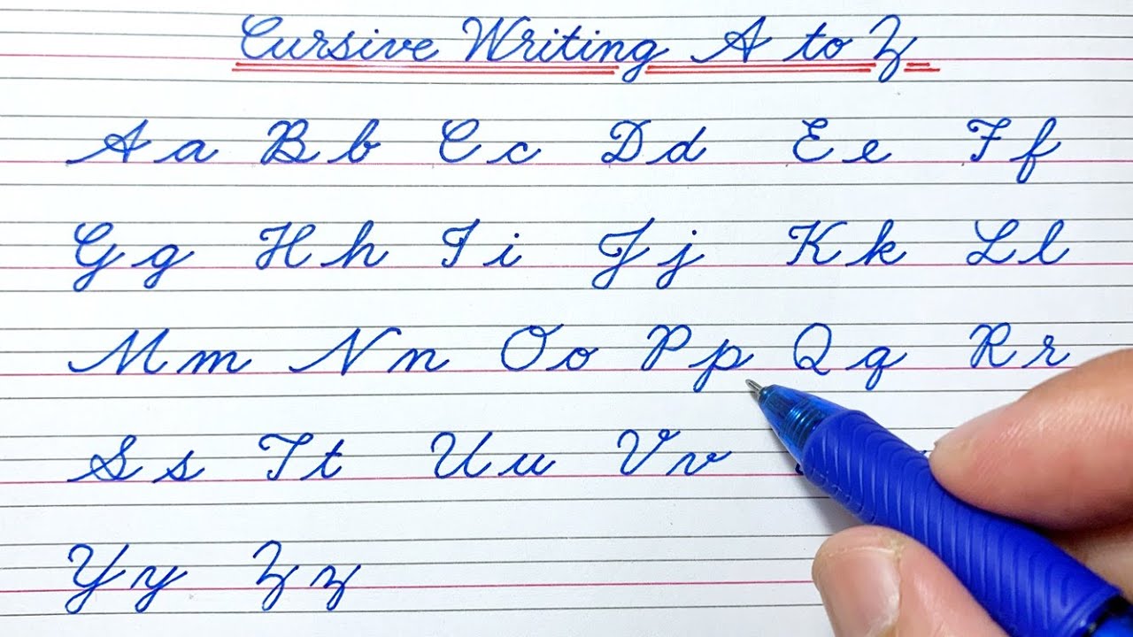 Cursive writing a to z | Cursive abcd | Cursive handwriting practice ...