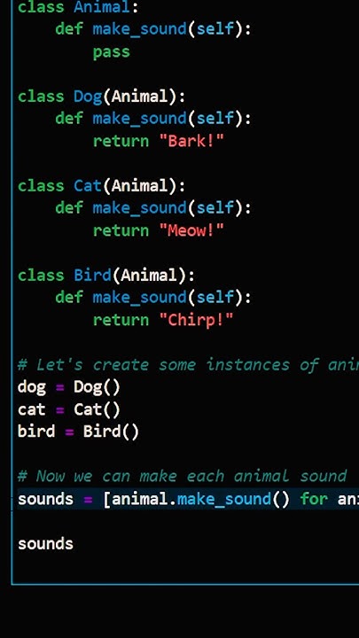 Polymorphism In Oopsobject Oriented Programming Code Python