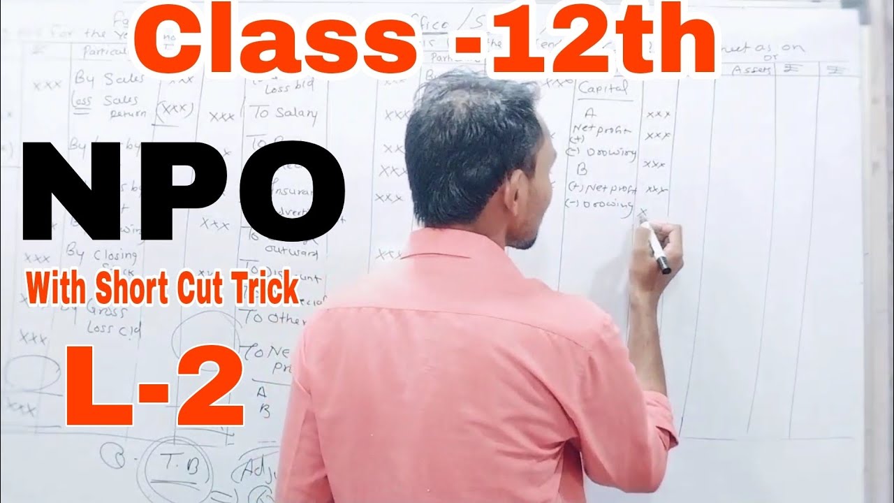 Class -12th BK || NPO || L- 2 || Just 10 Minutes || Short Cut Posting ...