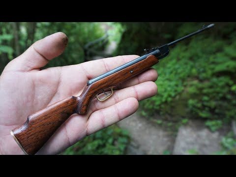 Miniature classic break barrel air rifle - YouTube