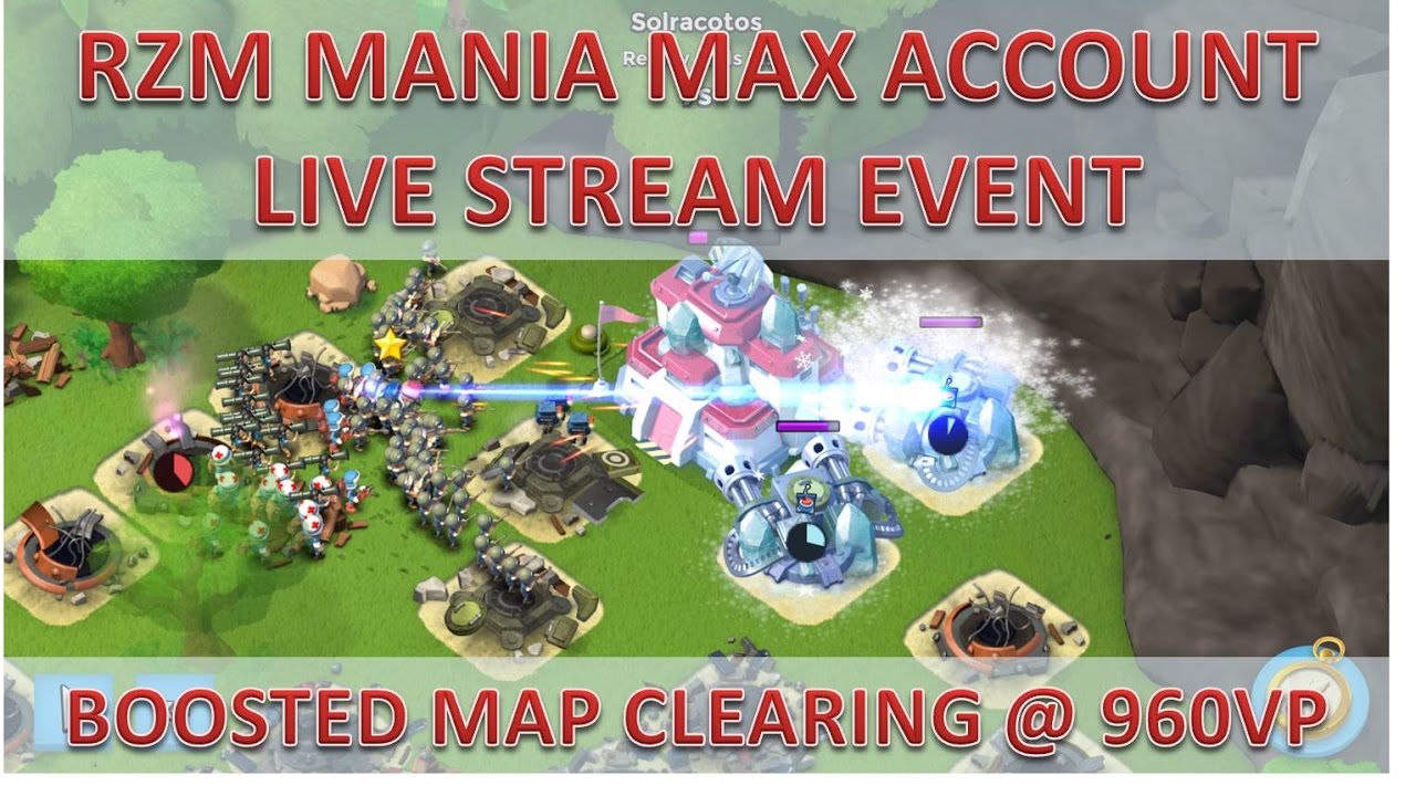 RZM MANIA LIVE STREAM EVENT - FULLY BOOSTED MAP CLEARING (4/29/2016 ...