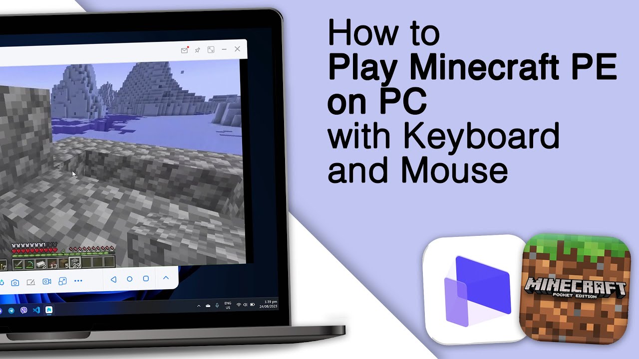 How to Play Minecraft PE on PC with Keyboard and Mouse! [2023] - YouTube