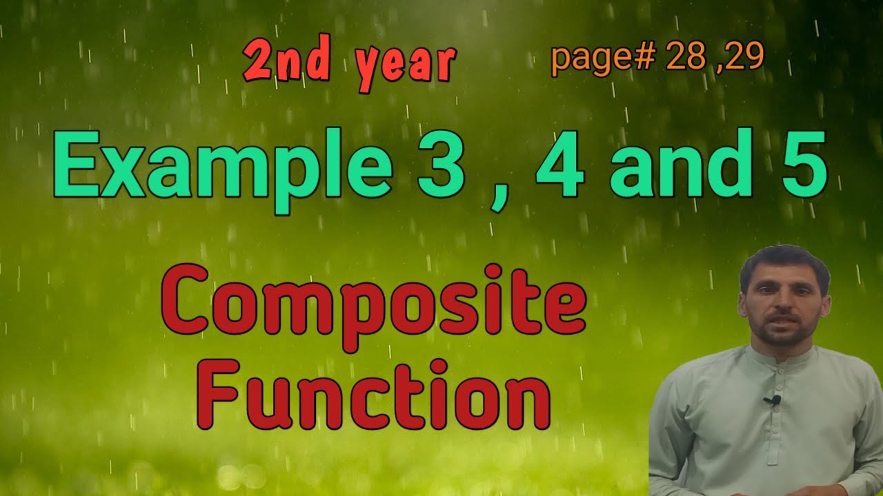 Examples on Composition of functions | Composite function | f•g and g•f ...