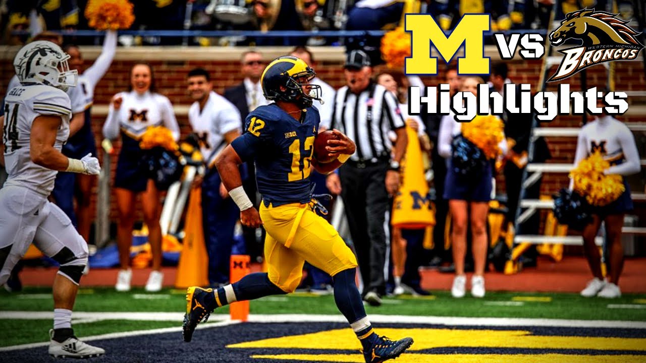 Michigan vs Western Michigan - Game Highlights - YouTube