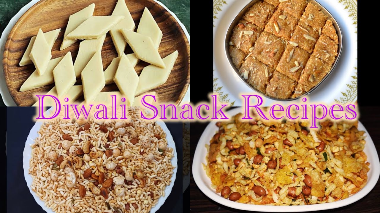 Easy Diwali Snack Recipes In Minutes||Deepavali Namkeen Snack Recipes ...