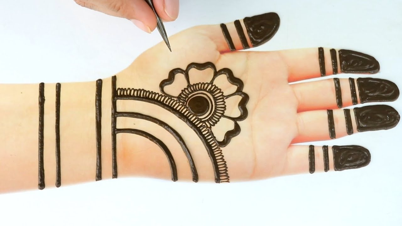 Simple and Easy Mehndi design for front hand | Full hand mehndi design ...