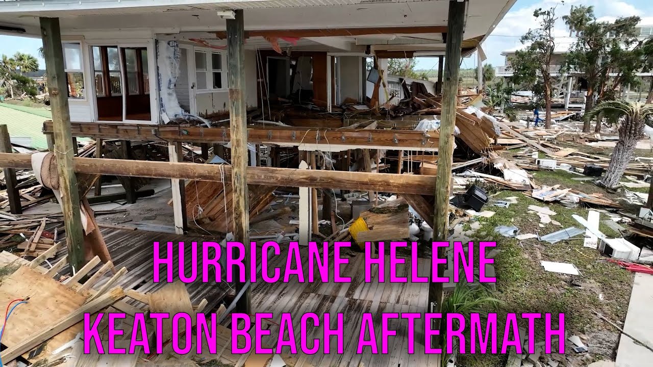Extensive Drone Damage Survey After Hurricane Helene, Keaton Beach, FL ...