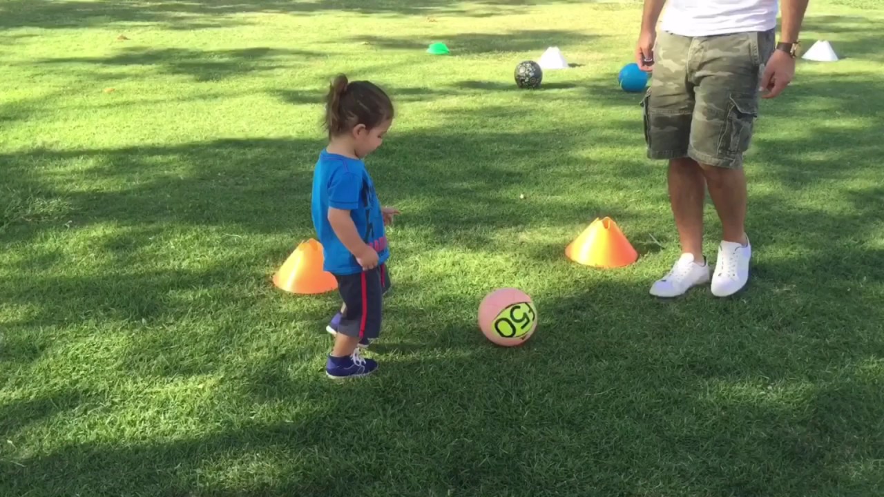 2 1/2 year old soccer player private training with JUKE SOCCER - YouTube