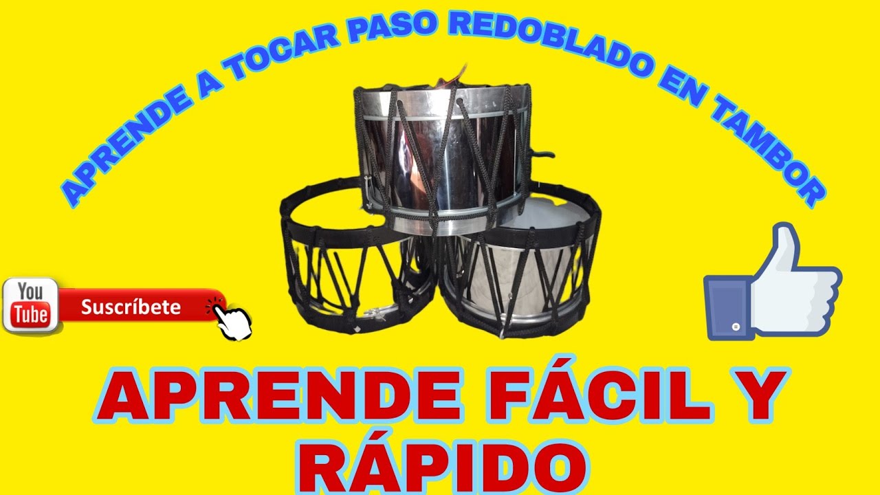 COMO APRENDER A TOCAR PASO A PASO TOQUE REDOBLADO EN TAMBOR FACIL Y ...