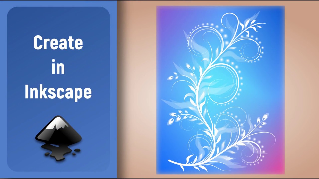 Speed Art Inkscape: beautiful decorative branch - YouTube
