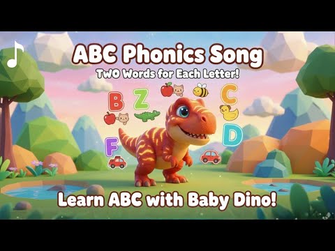 ABC Phonics Song – TWO Words for Each Letter! | Learn ABC with Baby Dino