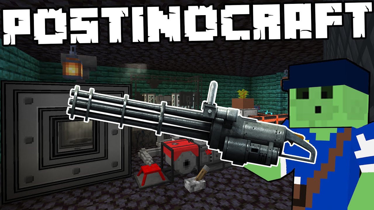 MINIGUN! PNEUMATICRAFT! POSTINOCRAFT E12 - YouTube