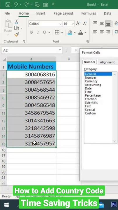 Add Country Code I Time Saving Trick #excelshorts #exceltutorial #excel - YouTube