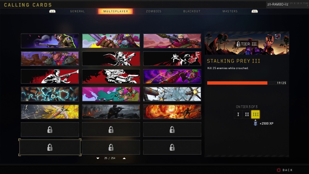 Black Ops 4-All Calling Cards in BO4 - YouTube