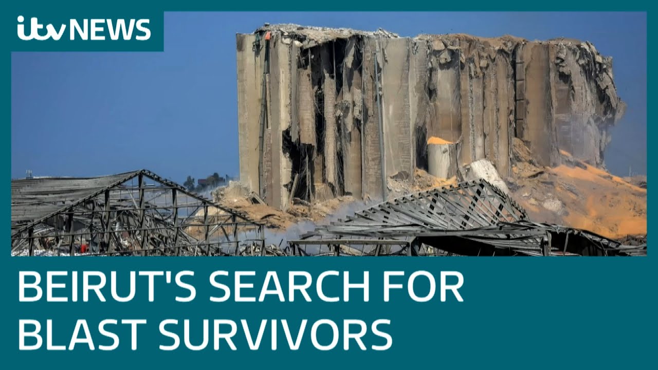Search for survivors in rubble after massive explosion in Beirut | ITV ...