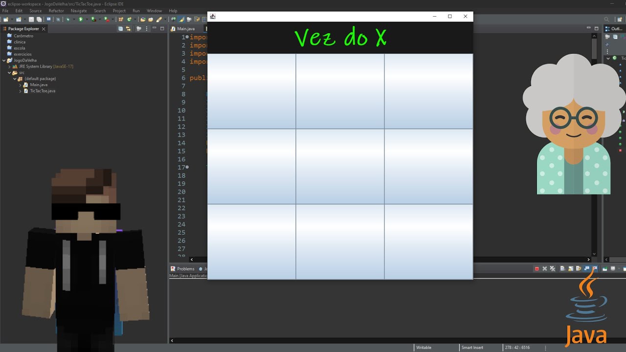 Recriando o jogo da velha em java - YouTube