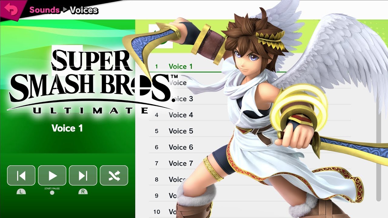 Pit Voices - Super Smash Bros Ultimate - YouTube