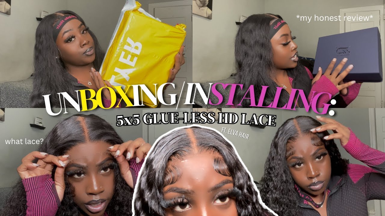 UNBOXING/ INSTALLING: 5x5 GLUE-LESS HD LACE *my honest review ...